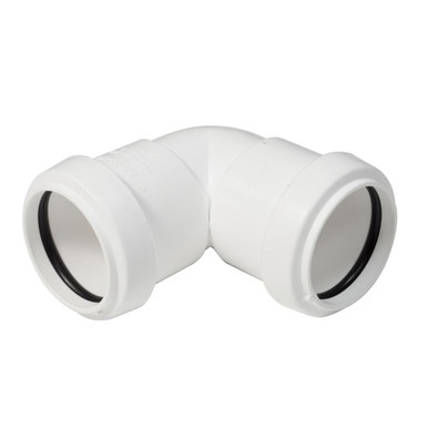 Floplast 40mm White Polypropylene 90 Bend | ITS.co.uk|