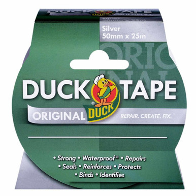 Duck Tape Original Silver 50mm x 25m | Duck Tape Cloth Tapes | ITS.co.uk