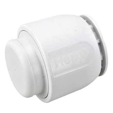 Hep20 22mm Demountable Stop End Cap White | Hep20 Push Fit | ITS.co.uk