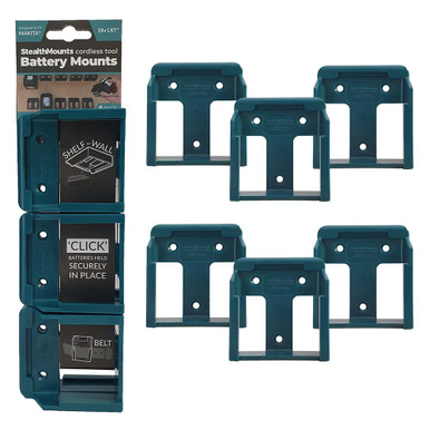 StealthMounts BLUE Battery Mounts for Makita 18V LXT Batteries - Pack ...