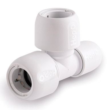 Hep20 22mm x 15mm End Reduced Tee White | ITS.co.uk|