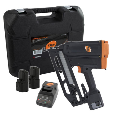 Tjep VF16/64 VF1664 Gas Angled Finishing Nail Gun with 2x 2.1Ah ...