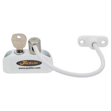 Jackloc Pro 5 key lockable window Restrictor - White | ITS.co.uk|