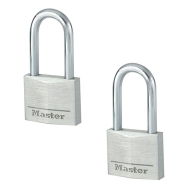 Master Lock 40mm Aluminium Padlock 38mm Shackle 6mm Diameter Twinpack