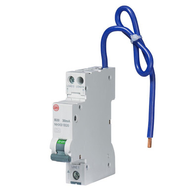 Wylex 20A 30mA Miniature RCBO with Switched Neutral, B Curve | Wylex ...