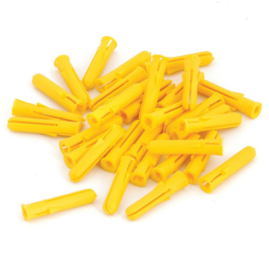 Talon Yellow Wall Plugs - Pack of 100 | ITS.co.uk|