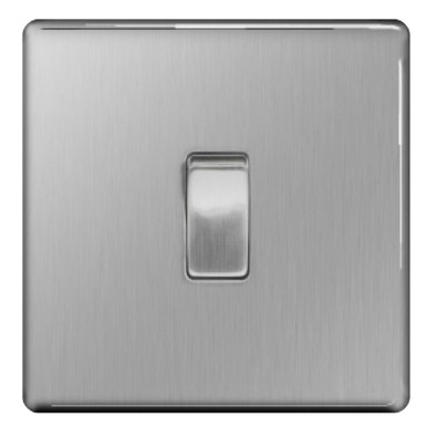 BG Brushed Steel 10A 1 Gang 2 Way Plate Switch | Next Day Delivery ...