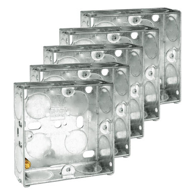 BG Electrical 1-Gang Metal Knockout Box 25mm - Pack of 5 | BG Back ...