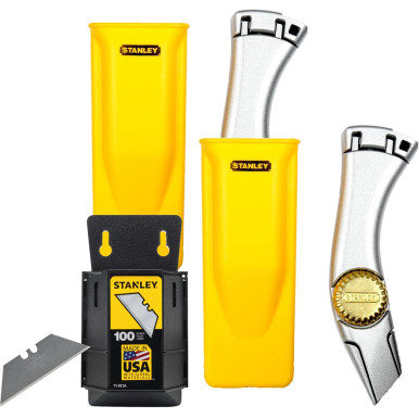 Stanley Titan Trimming Fixed Blade Knives, Holsters & 100x Replacement ...