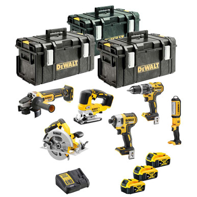 Dewalt DCK663P3 18V Brushless 6 Piece Kit, 3x 5.0Ah Batteries, Charger ...