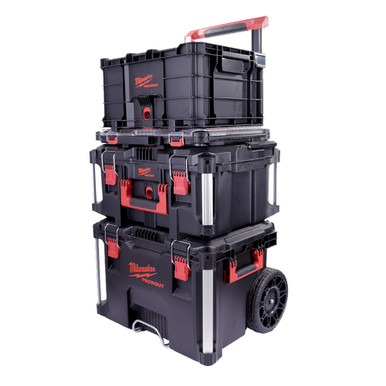 Milwaukee PACKOUT 2 Piece Tool Box Set with Slim Organiser & Crate ...