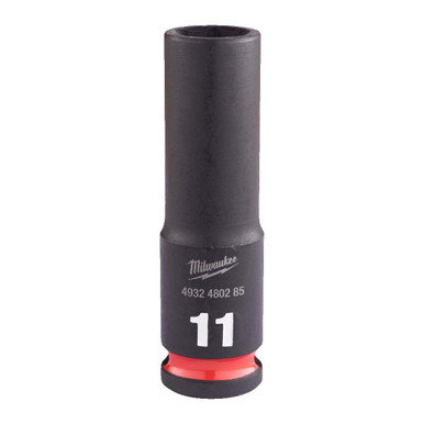Milwaukee 11mm 3/8” Sq. SHOCKWAVE Impact Deep Socket | Milwaukee ...