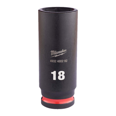 Milwaukee 18mm 3/8” Sq. SHOCKWAVE Impact Deep Socket | Milwaukee ...