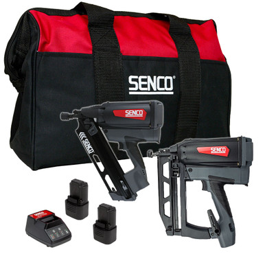 Senco 2 Piece 1st & 2nd Fix Nail Guns Starter Kit with 2x 7.2Ah ...