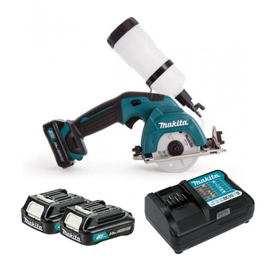 Makita CC301DWAE 12V CXT 85mm Glass & Tile Cutter, 2x 2.0Ah Batteries ...