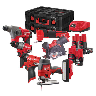 Milwaukee M12 FPP7B-624P 12V FUEL Brushless 7 Piece Set