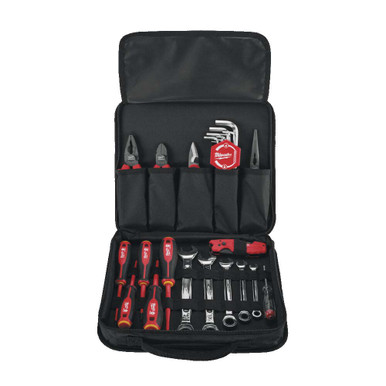 Milwaukee 25 Piece Electrician's Starter Hand Tool Set with Carry Case ...