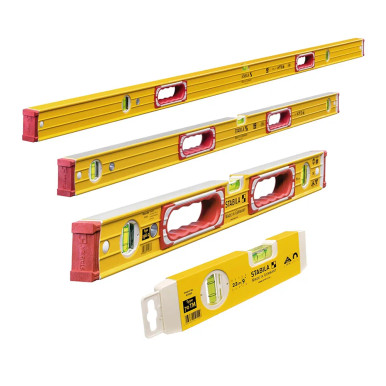 Stabila 4 Piece Type 196-2 Spirit Level Set (70mm, 600mm, 1200mm ...