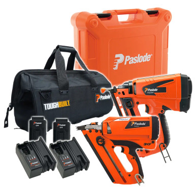 Paslode ANGLED Twinpack – IM65A, IM350+ 2x Batteries, 2x Chargers, NEW ...