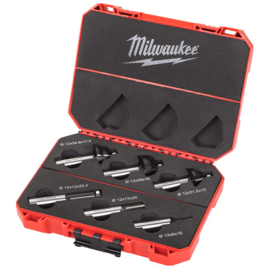 Milwaukee 6 Piece 12mm Router Bit Set | Milwaukee Router Cutter Sets ...