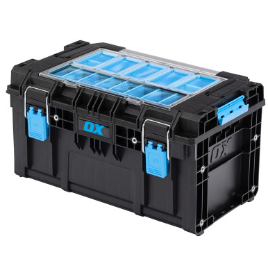 OX TOOLTREK Pro Tote Tool Box with Organiser Top - ITS