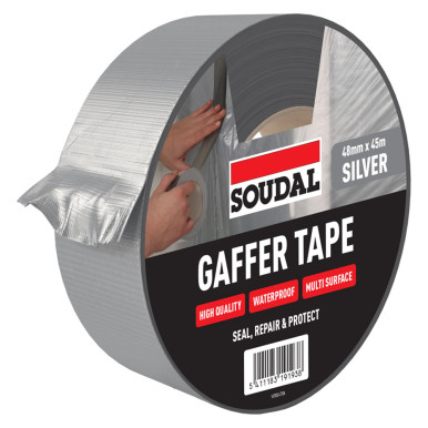 Soudal 48mm x 45m Gaffer Tape - Silver | Soudal Cloth Tapes | ITS.co.uk