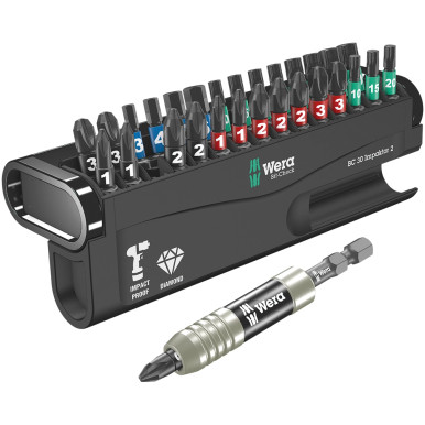 Wera 30 Piece Bit-Check 30 Impaktor 2 Screwdriver Bit Set | Wera ...
