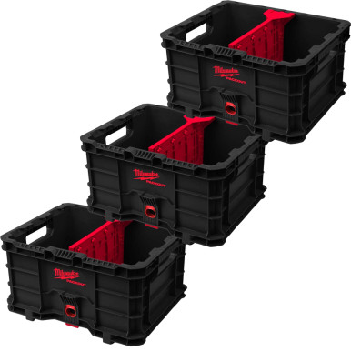 Milwaukee PACKOUT Crate & Divider - Pack of 3 | Milwaukee Tool Boxes ...