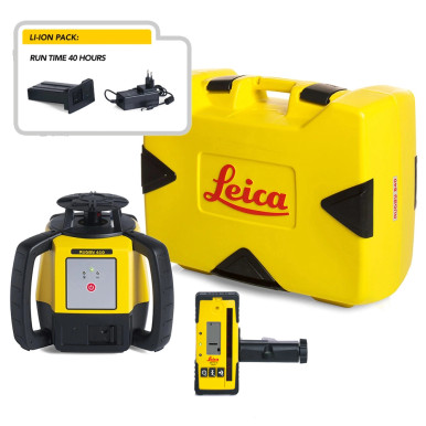 Leica Rugby 610 Self-Levelling Red Rotating Laser (500m) Li-Ion with ...