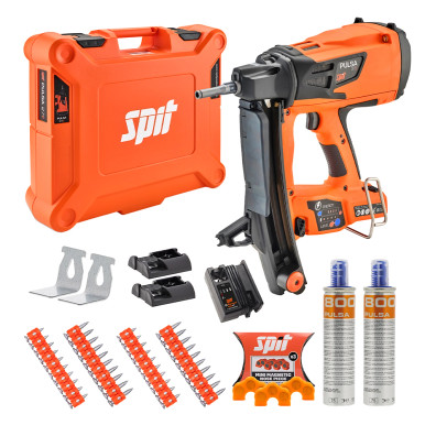 Spit Pulsa 27E Electrician’s Starter Nail Gun Kit 2.0, Fixings, 2x ...