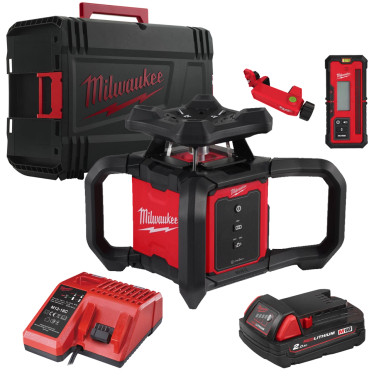 Milwaukee M18 RLOH600-201C 600 M Horizontal Rotary Laser with One-Key ...