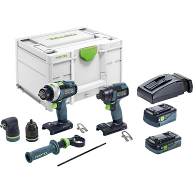 Festool TID 18 5,0/4,0-Set TPC 18/4 2 Piece 18V Brushless Power Tool ...