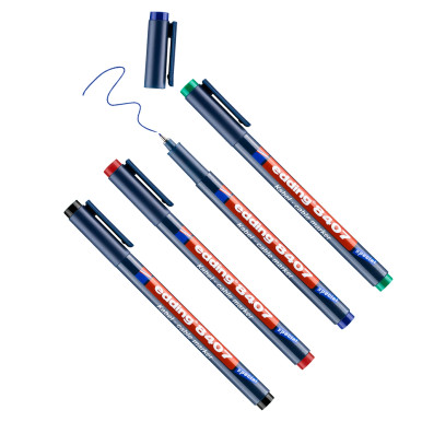 Edding 8407/4 s 4 Piece Cable Marker Set | edding Permant Markers ...