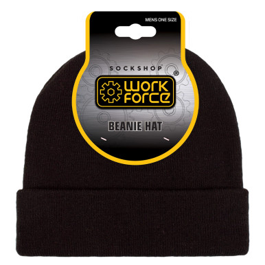 Work Force Beanie Hat - Black | Work Force Hats | ITS.co.uk