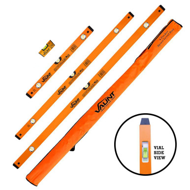 Vaunt 4 Piece Multi-View Box Beam Spirit Level Pack with Case (100mm ...