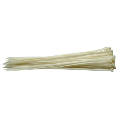 Draper 8.8 x 500mm White Cable Ties - Pack of 100 - ITS
