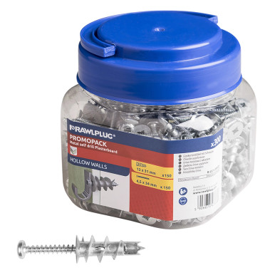 Rawlplug 13 x 31mm Metal Self Drive Plasterboard Fixings with 4.5 x ...