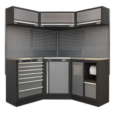 Sealey APMSSTACK08SS Superline PRO Corner Storage System with Stainless ...