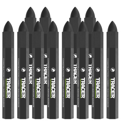 Tracer Black Crayon Marker - Pack of 12 - ITS