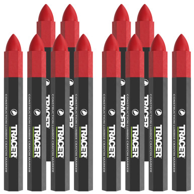 Tracer Red Crayon Marker - Pack of 12 - ITS