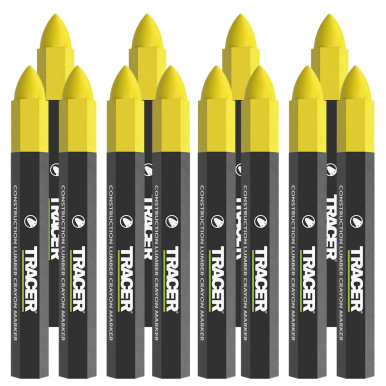 Tracer Yellow Crayon Marker - Pack of 12 - ITS