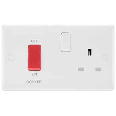 BG 871-01 Nexus Series White Moulded 45A Cooker Control Unit With 13A ...
