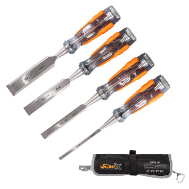 Vaunt X Premium Heavy Duty 4 Piece High Impact Split Proof Chisel Set - ITS