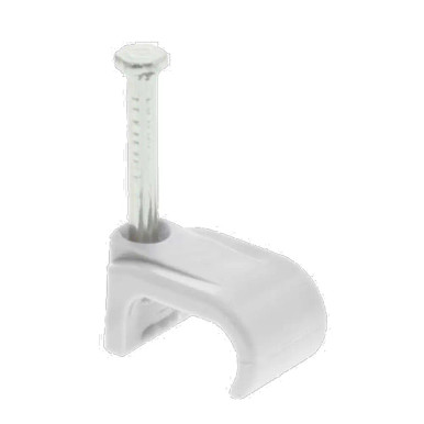 Unicrimp QJ12W WHITE Dual Coaxial Cable Clips - Pack of 100 - ITS