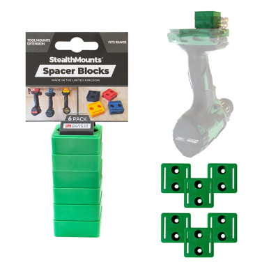 StealthMounts GREEN Tool Mount Spacers - Pack of 6 - ITS