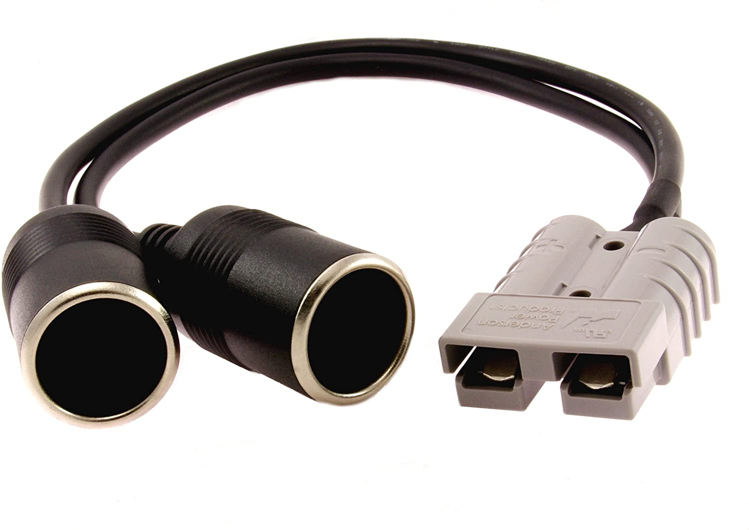 50A Anderson to 15A Double Cigarette Lighter Sockets Adaptor 12V ...