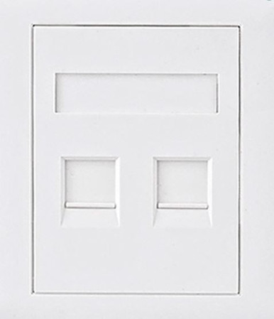 Astrotek CAT6 RJ45 Network Wall Face Plate Outlets 86x86mm 2 Port ...