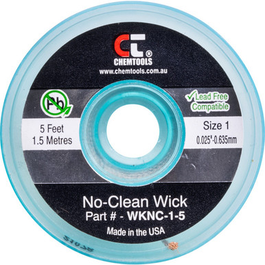 CHEMTOOLS 0.8Mm X 1.5M Soder Wick Braid Chemtools #1 White No Clean ...