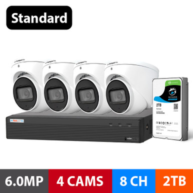 WATCHGUARD L Series 4 Camera 6.0MP IP Surveillance Kit (Fixed, 2TB, 8 Ch)