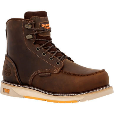 Georgia Boot AMP LT Wedge Composite Toe Waterproof Work Boot (Brown ...